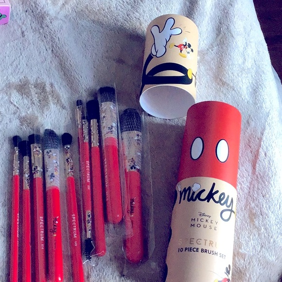 Disney | Makeup | Disney Spectrum Limited Mickey Mouse Anniversary Makeup Face And Eye Brushes ...
